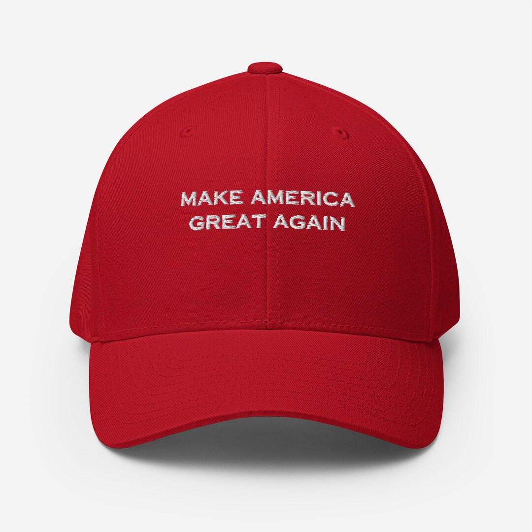 Structured Twill Cap MAGA Hat Make America Great Again Flexible Hat Trump Hat 2024 Version 1st ...