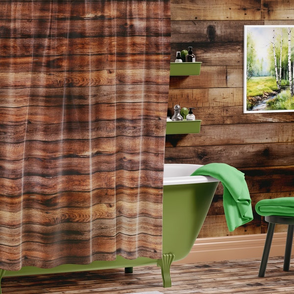 Rustic Shower Curtain - Etsy