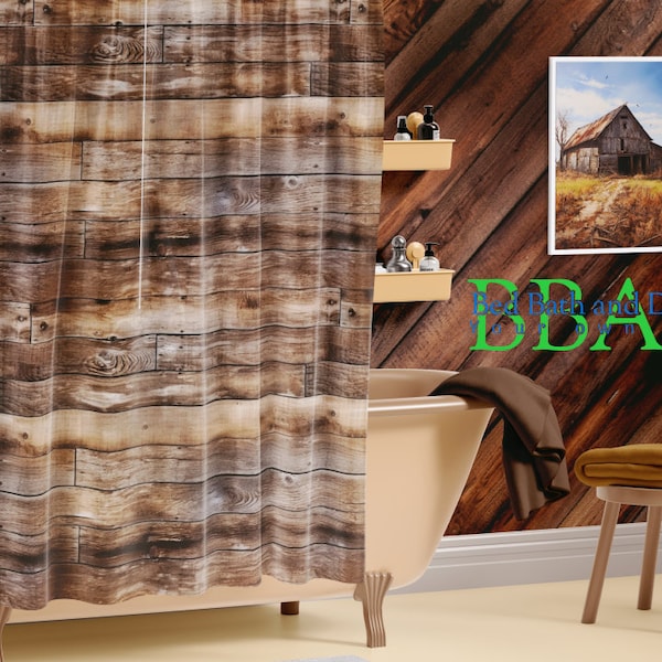 Rustic Farmhouse Shower Curtains - Etsy