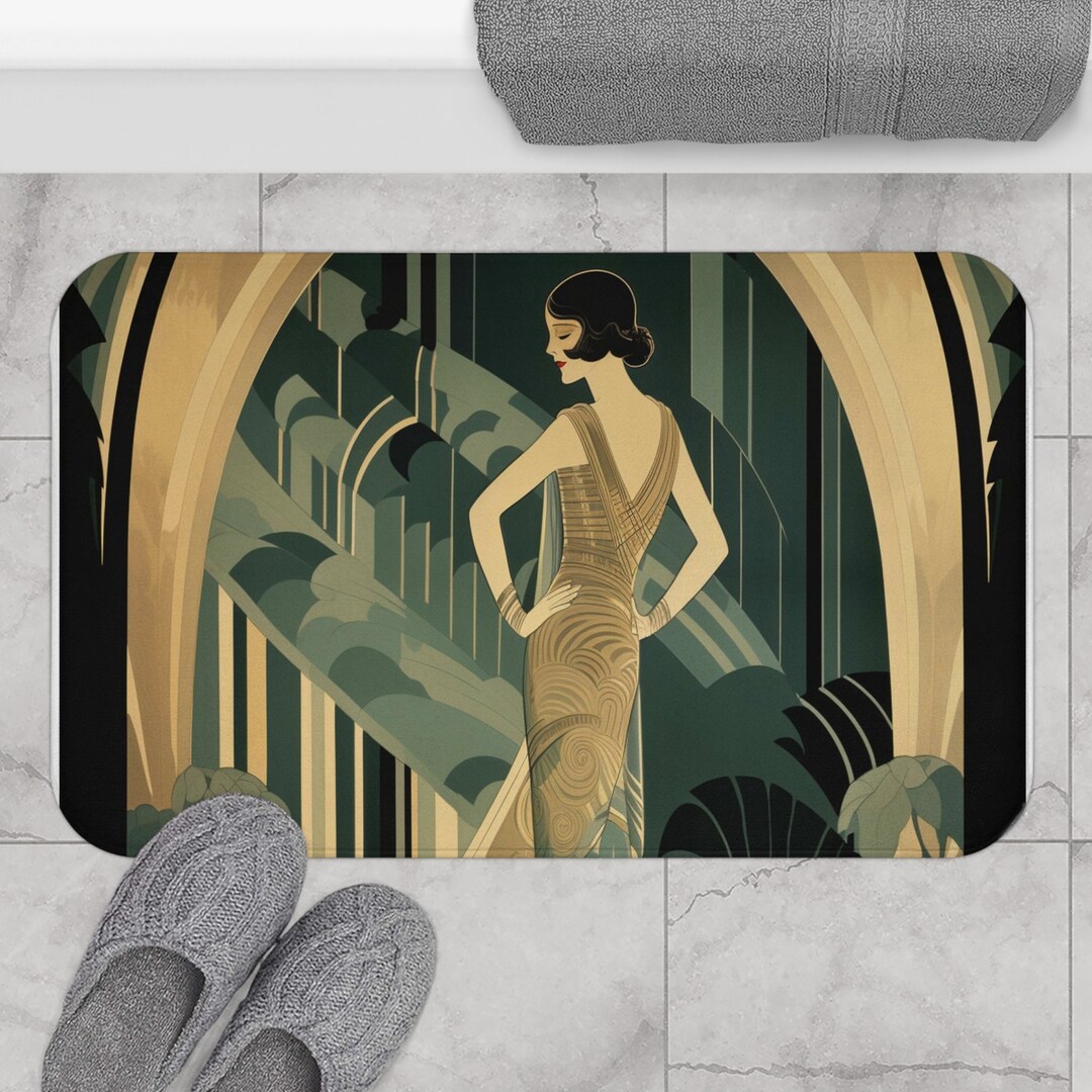 1920s Art Deco Bath Mat: Vintage Elegance & Glamour Step - Etsy