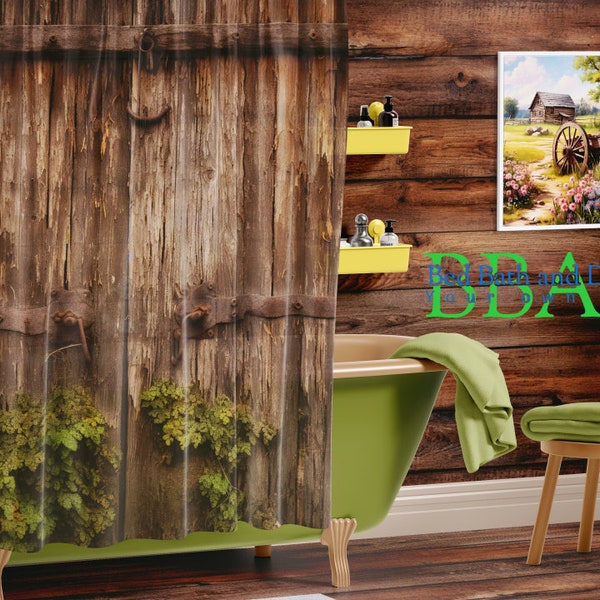 Rustic Shower Curtain - Etsy