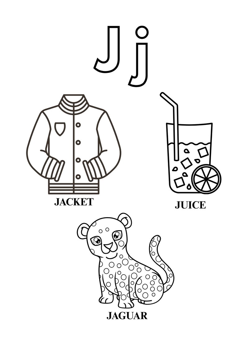ABC Coloring Book for Kids-printable Alphabet Activity (A-Z) - Etsy