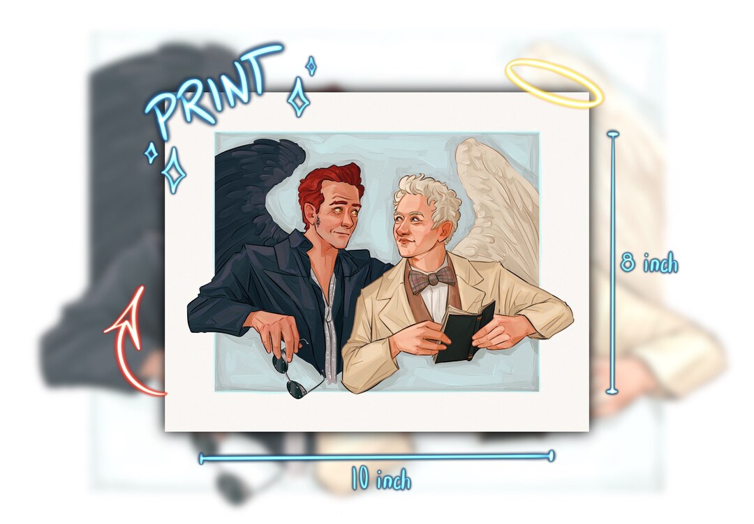 Aziracrow Good Omens Print - Etsy