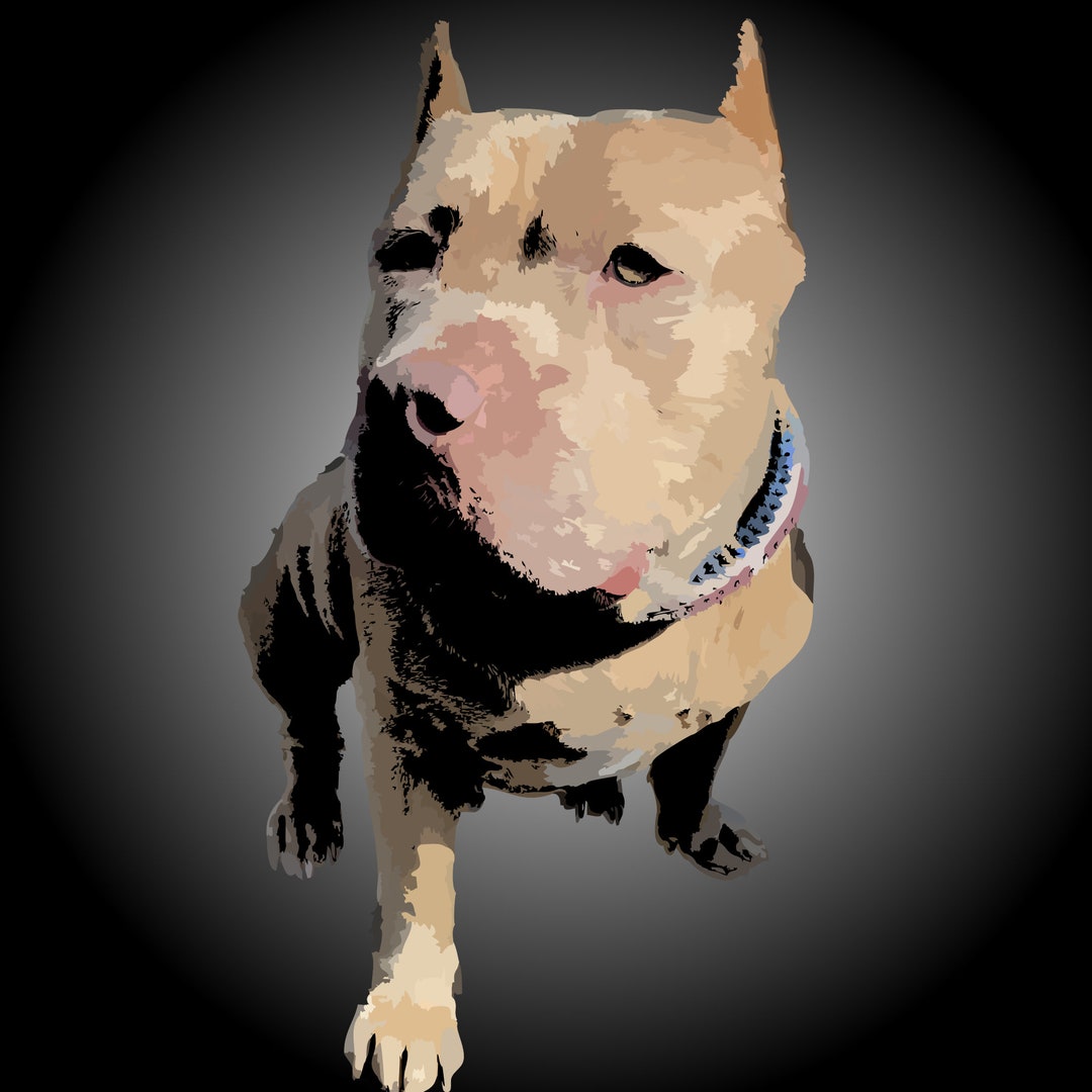 Pitbull Vector Art - Etsy