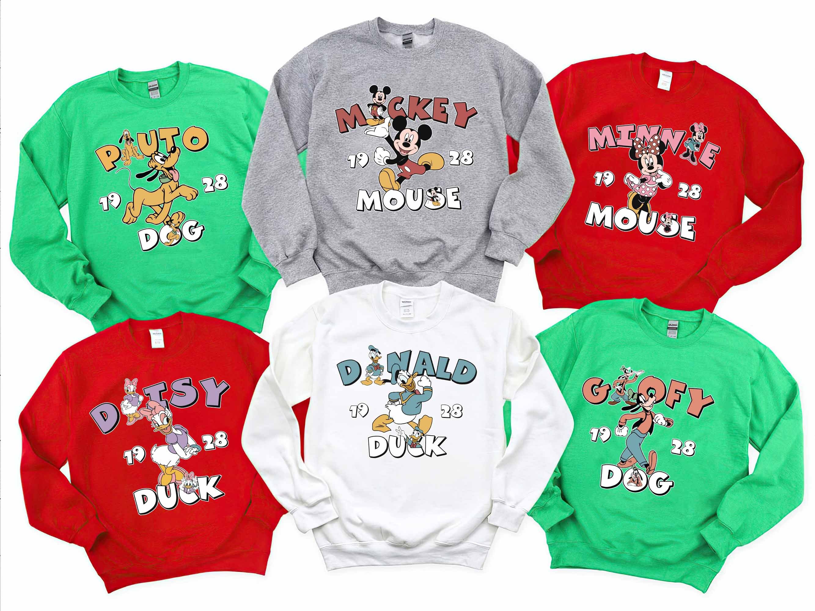 Retro 90s Disney Mickey and Friends Characters Squad Family - Etsy