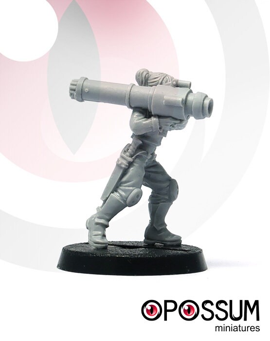 Grimdark Female Rocket Launcher Miniature 28mm - Etsy