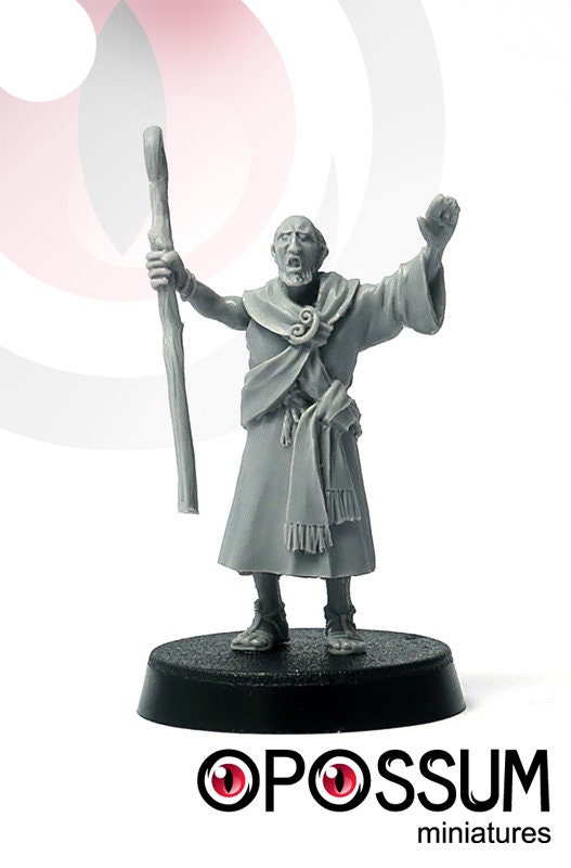 Priest Miniature, Druid 28mm Resin - Etsy