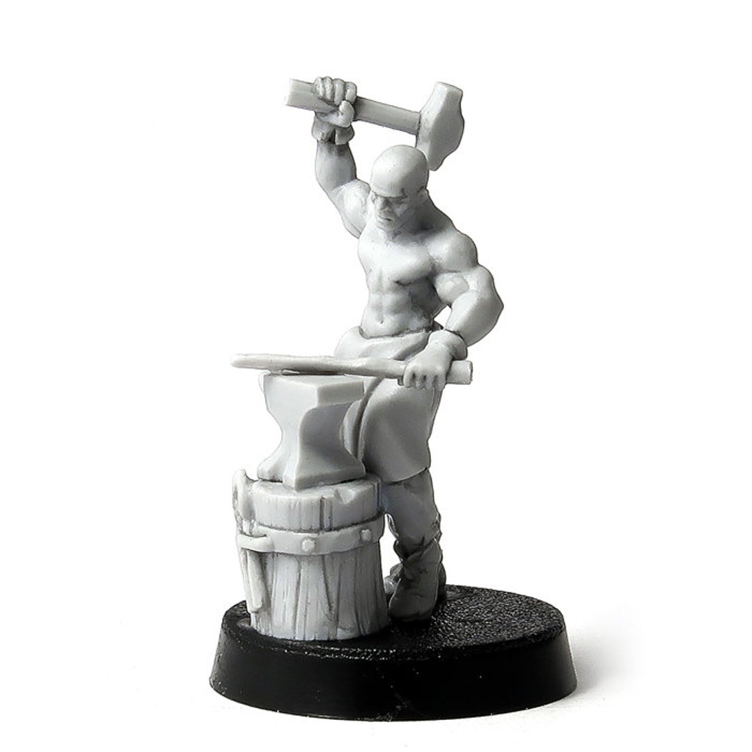 28mm Blacksmith Miniature for Tabletop RPG - Etsy