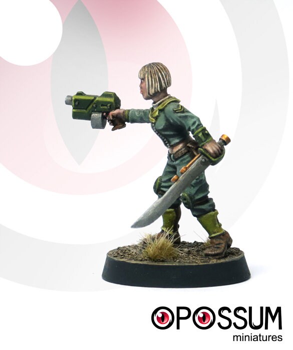 Grimdark Female Sergeant Miniature 28mm - Etsy