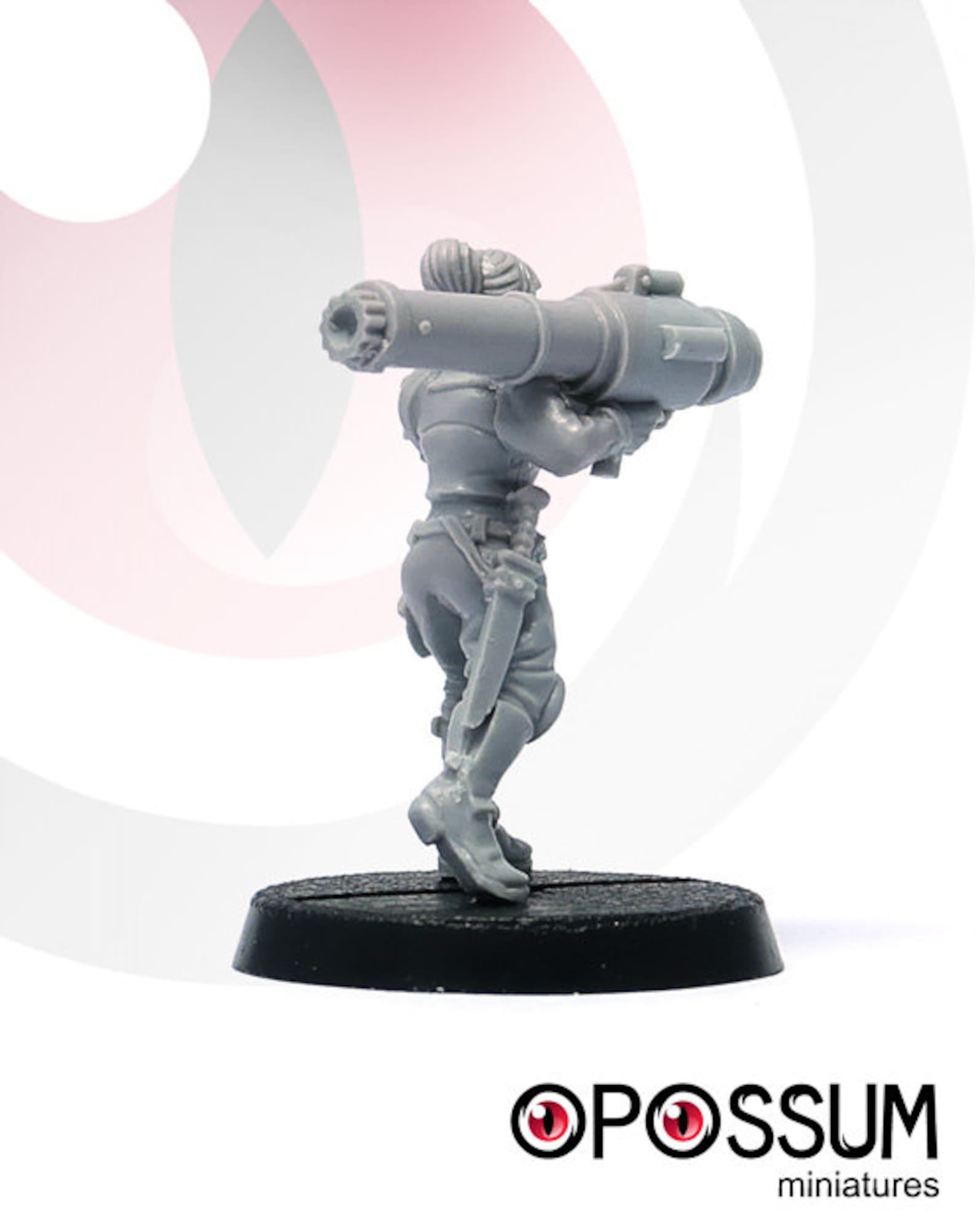 Grimdark Female Rocket Launcher Miniature 28mm - Etsy