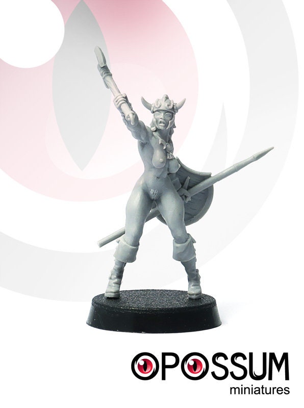 Female Barbarian Miniature, 28mm Fantasy - Etsy