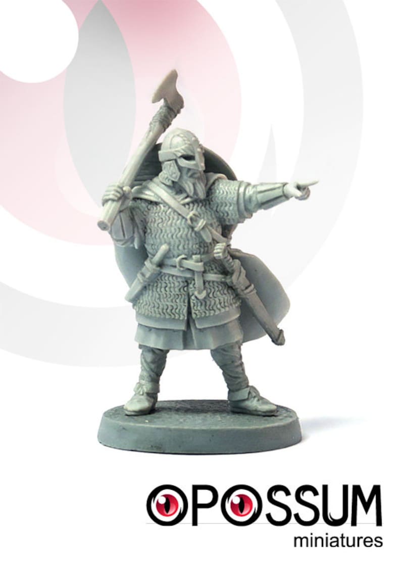 Viking Warlord Miniature for Wargaming and Painting, 28mm Resin - Etsy