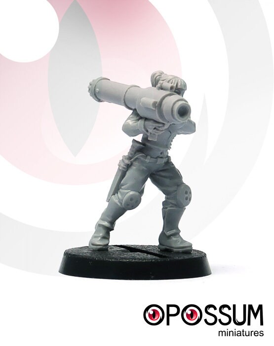 Grimdark Female Rocket Launcher Miniature 28mm - Etsy