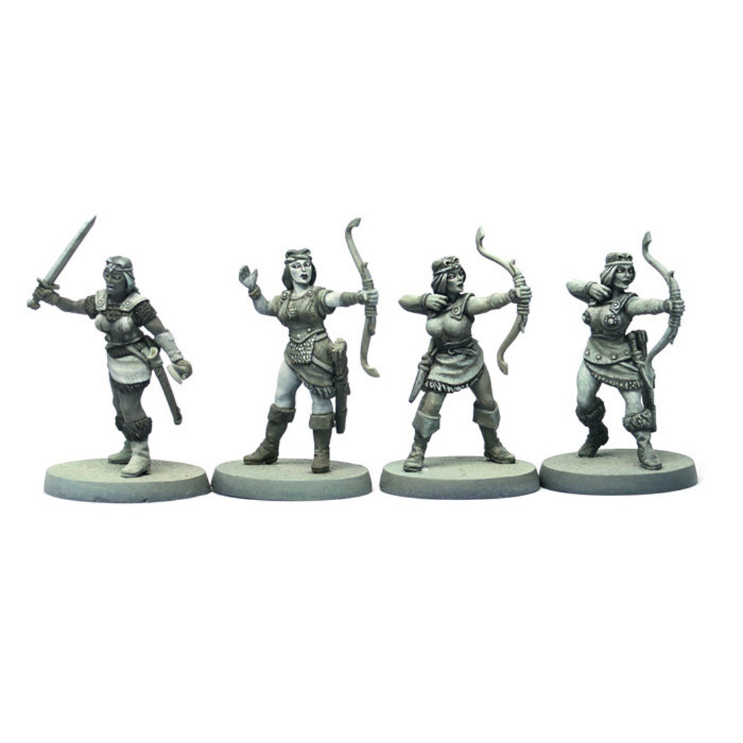 Female Celtic Archers Miniature Set, 28mm Resin - Etsy