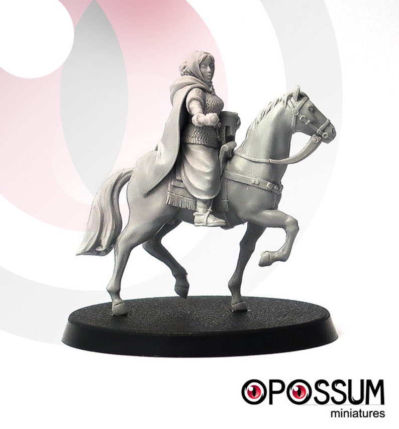Female Knight Mounted, Miniature 28mm Resin for Wargaming SAGA - Etsy