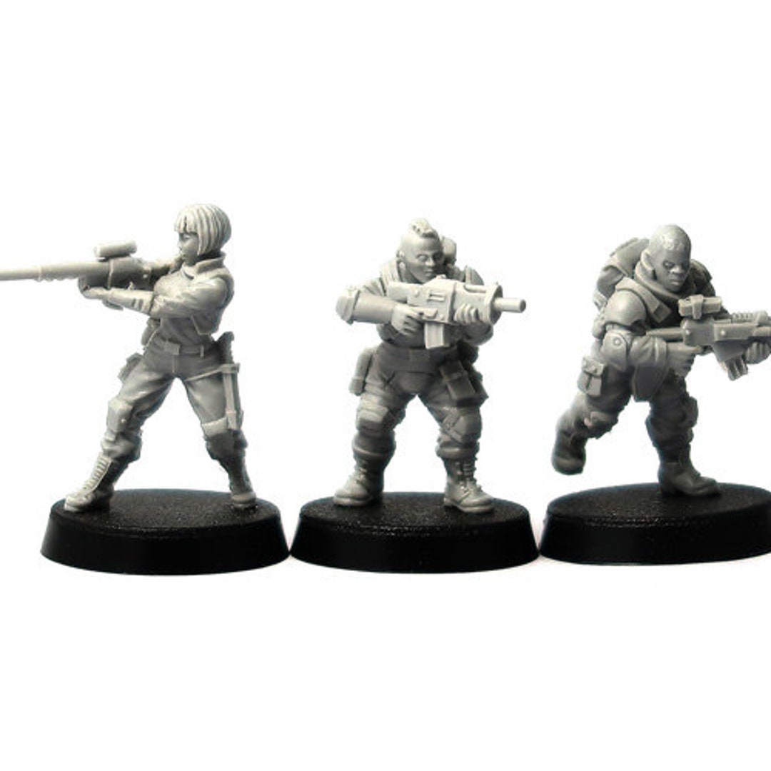 Mercenaries Miniature Set, 28mm Resin Sci-fi Grimdark - Etsy