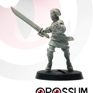 Grimdark Female Officer Miniature 28mm - Etsy
