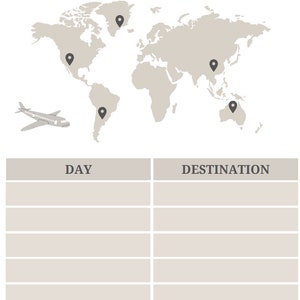 Editable Travel Planner | Trip Itinerary and Planner | Canva | Digital ...