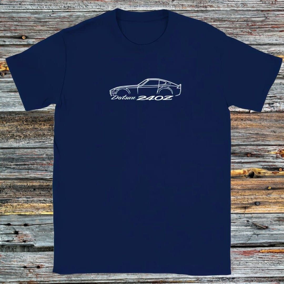 Datsun 240Z Outline Print T-shirt, Vintage Car Lover Gift, Retro Tee ...