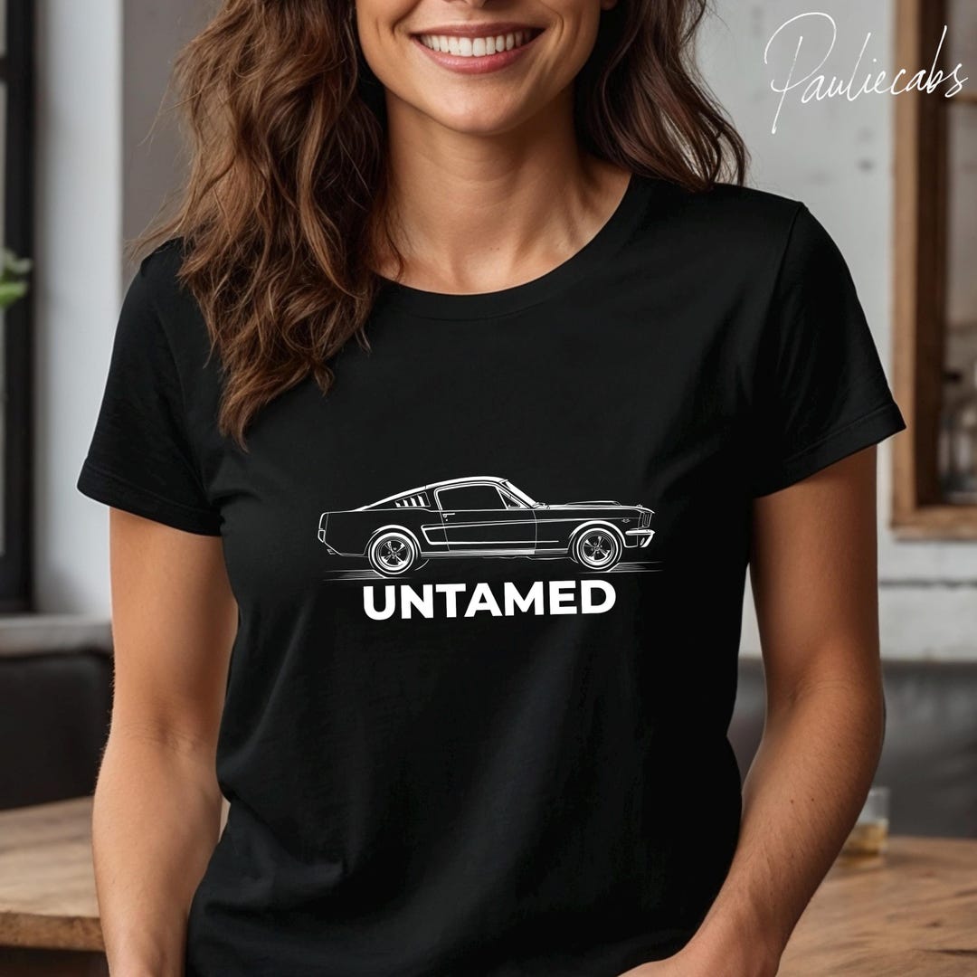 American Muscle Car Shirt, V8 Untamed Vintage Fastback Tee, Classic USA ...