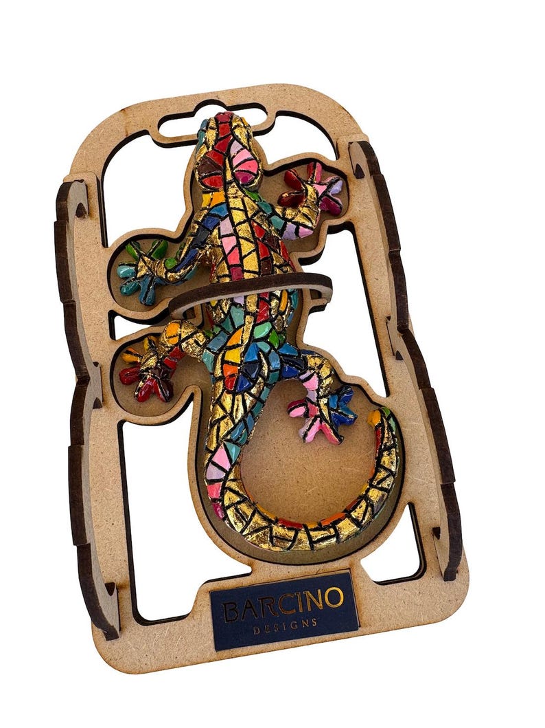 Barcino Carnival Collection Mosaic Salamander Figurine - Etsy