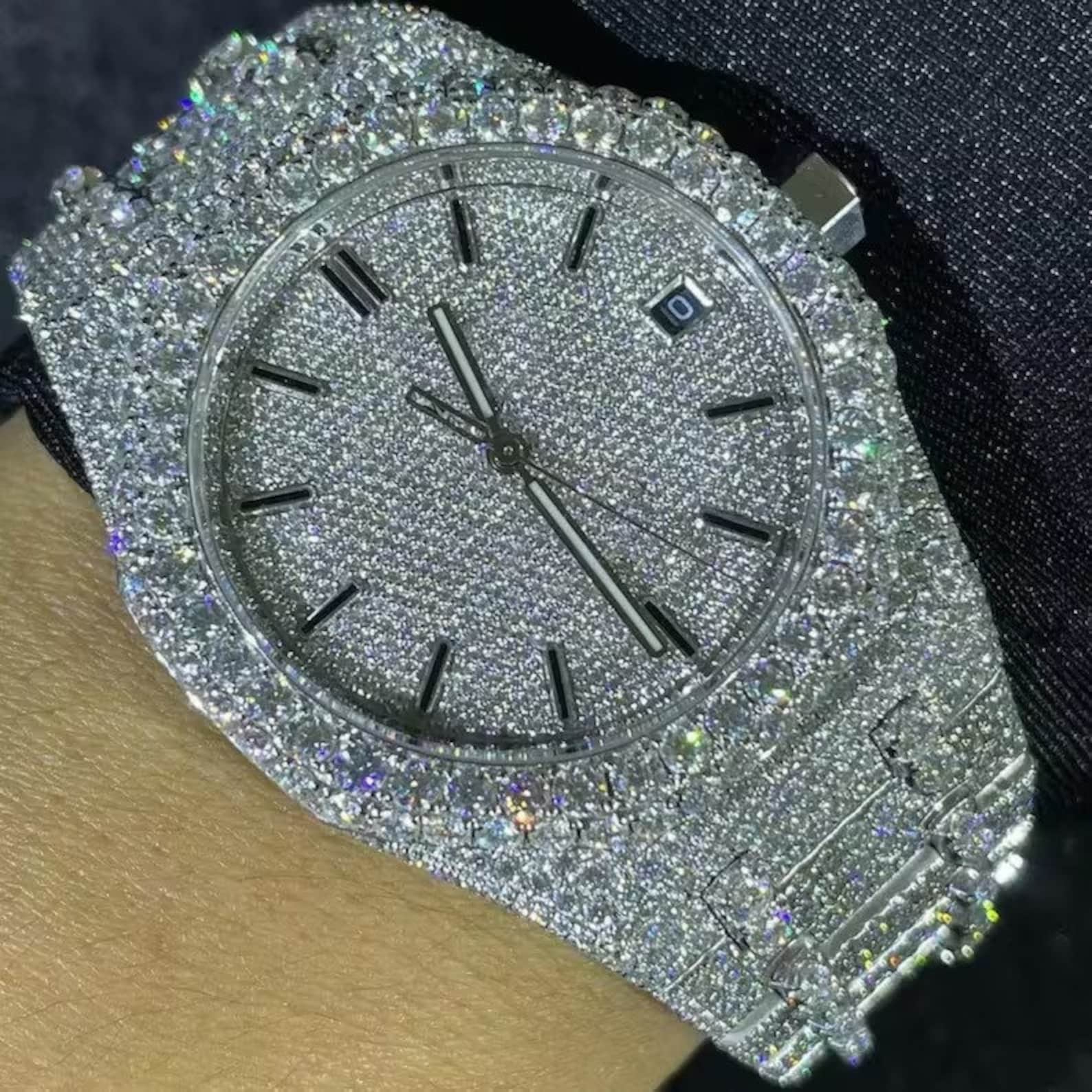 VVS 1 Moissanite Diamond Watch Men's Watch Luxury Watch moissanite ...