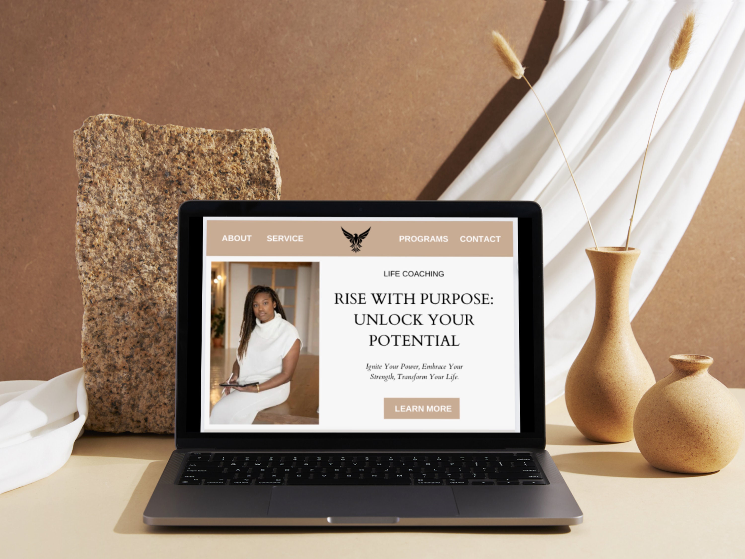 Life Coach Website Template, Canva Website Template for Coach, Coach ...