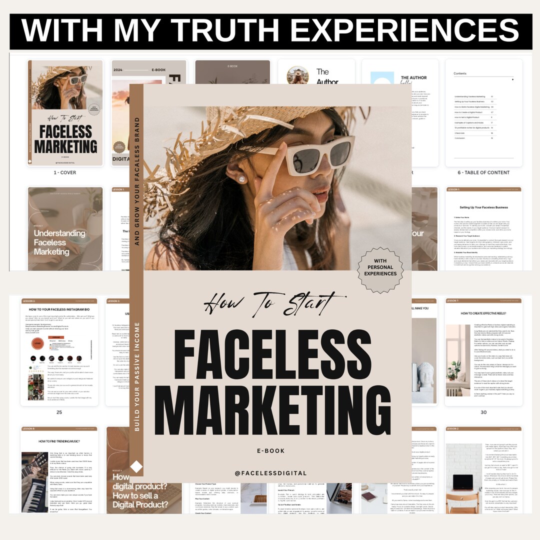 Faceless Digital Marketing Guide, Faceless Account Guide, Faceless ...