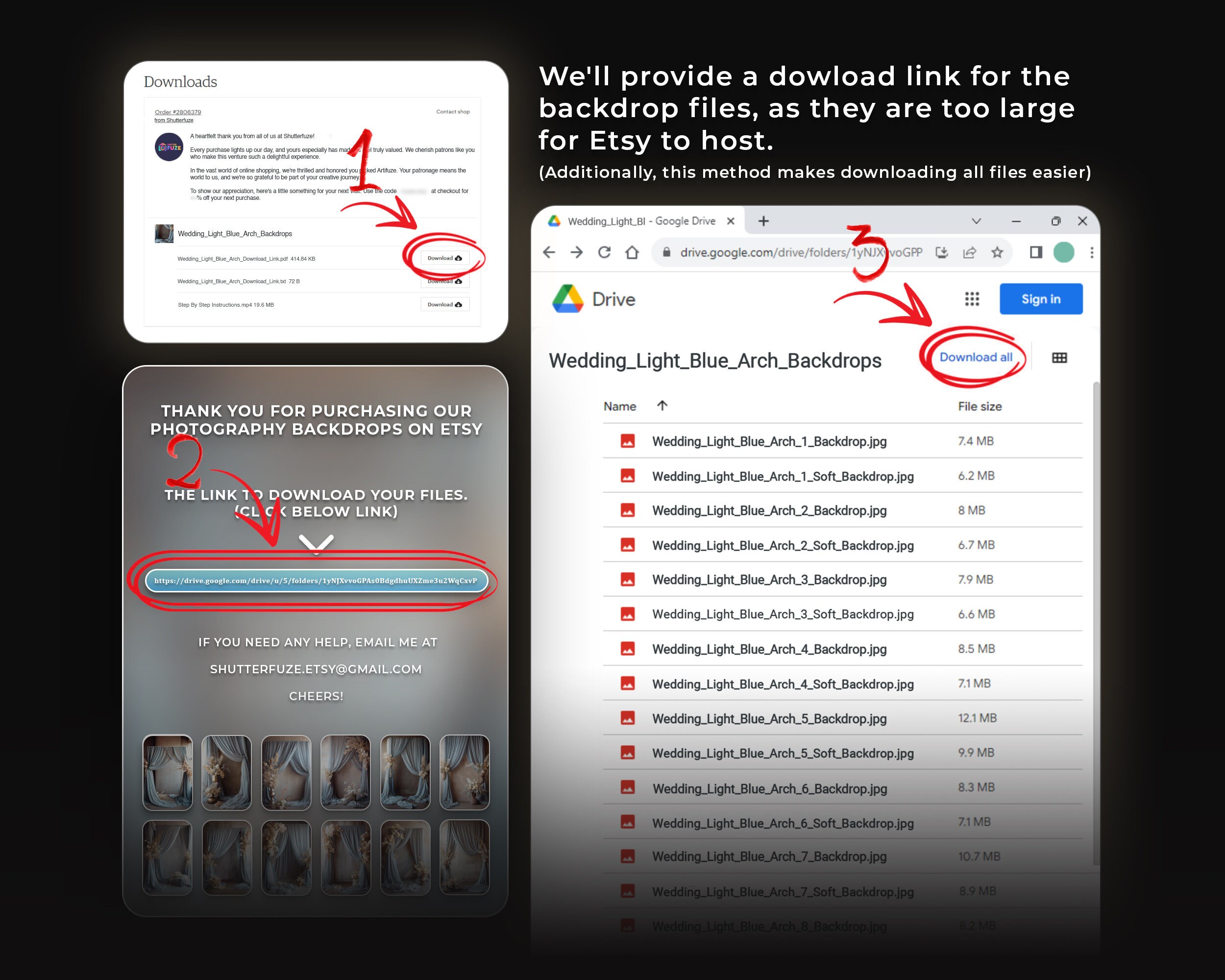 12 Wedding Light Blue Arch Digital Backdrops Set Maternity - Etsy