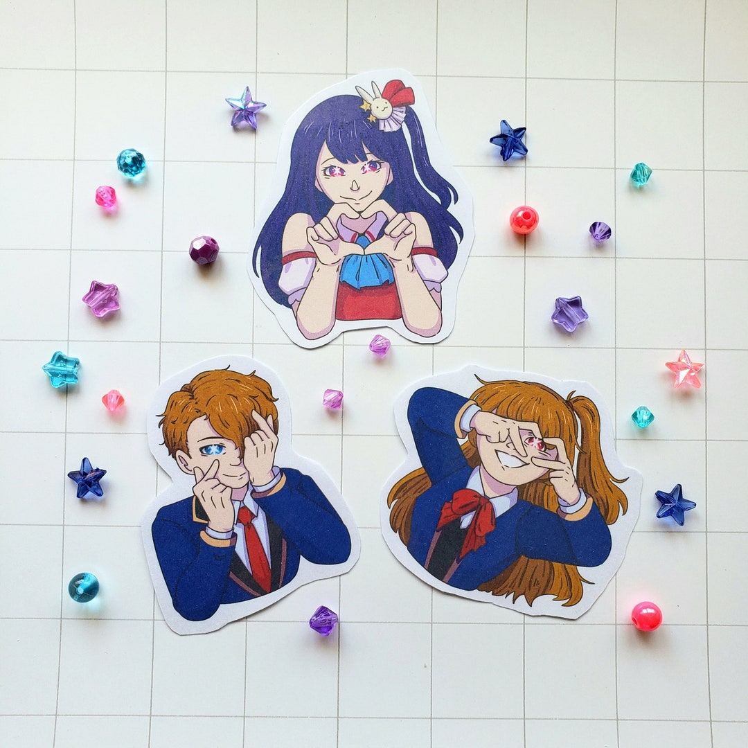 Oshi No Ko Heart Hands Stickers - Etsy