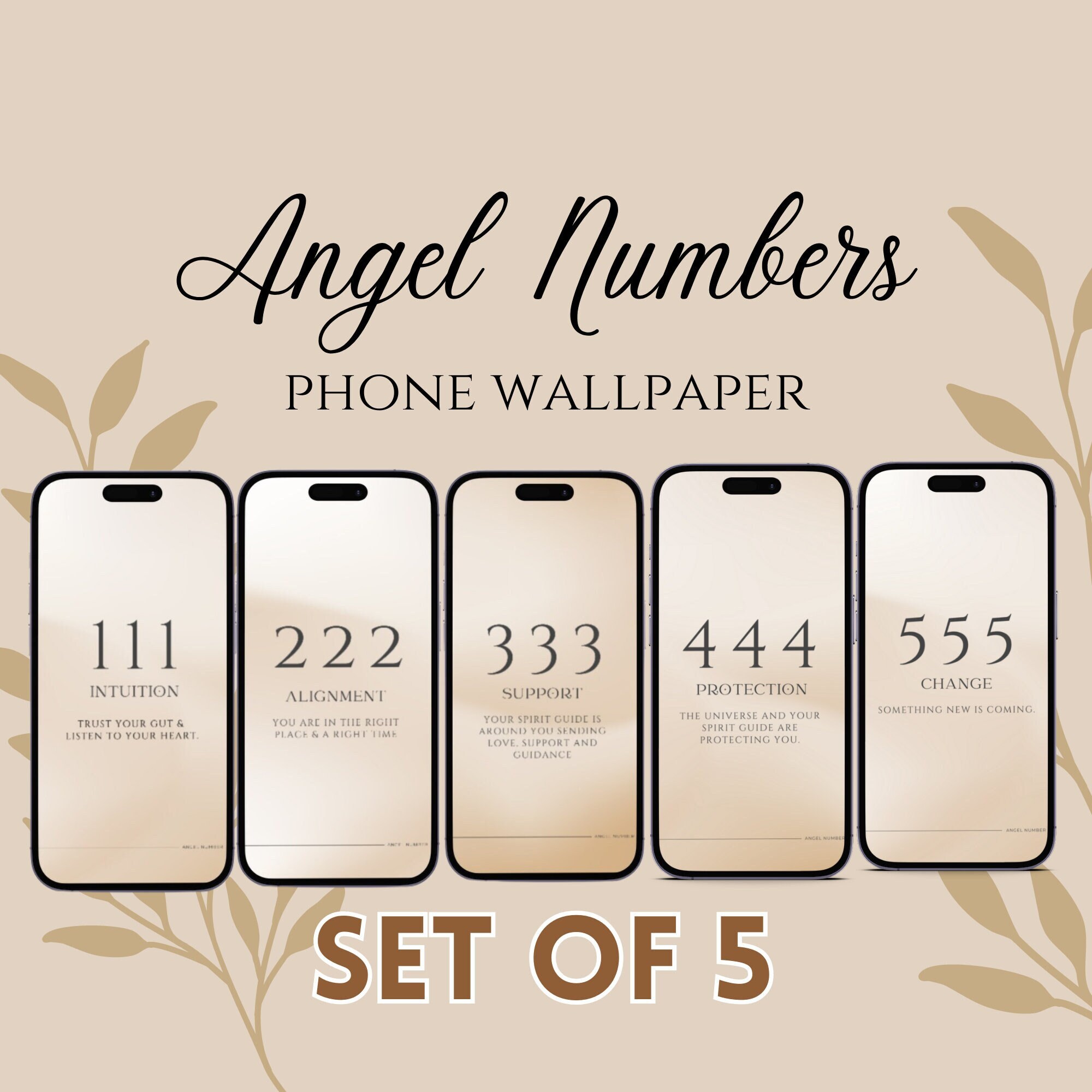 Angel Numbers Phone Wallpaper Aesthetic, Law of Attraction ...