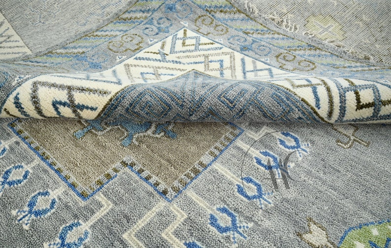 Modern Powder Blue With Ivory Cream New Pattern Design Antique Vintage ...