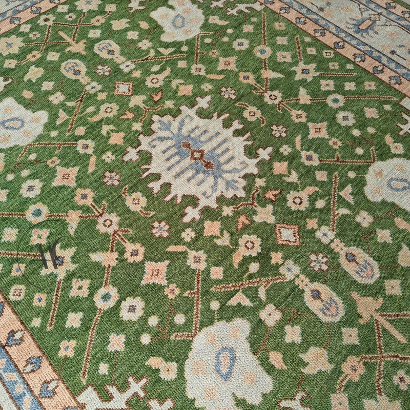 8x8 Green Persian Rug - Etsy