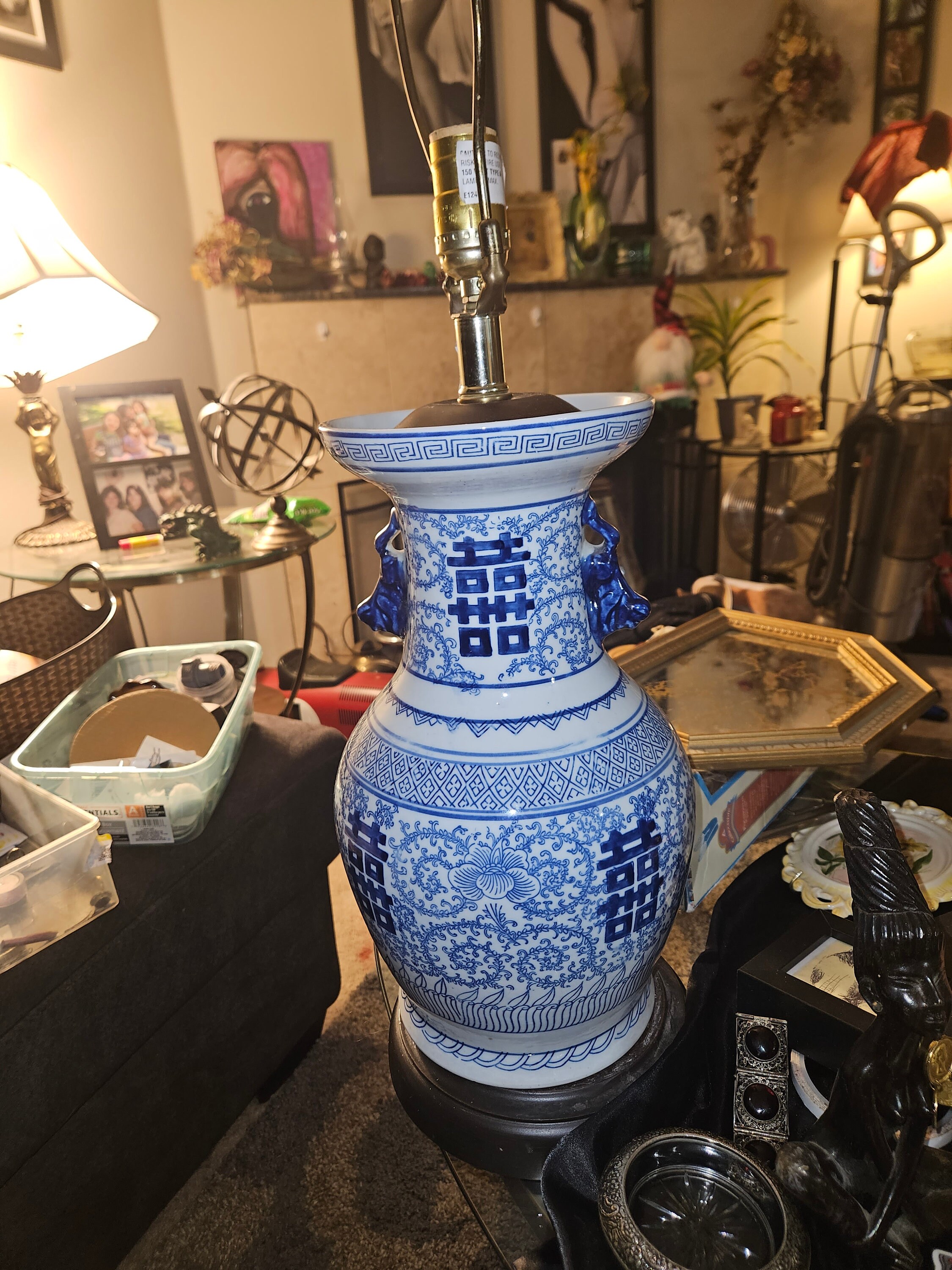 Antique Chinese Double Happiness Vase Lamp 19 High - Etsy