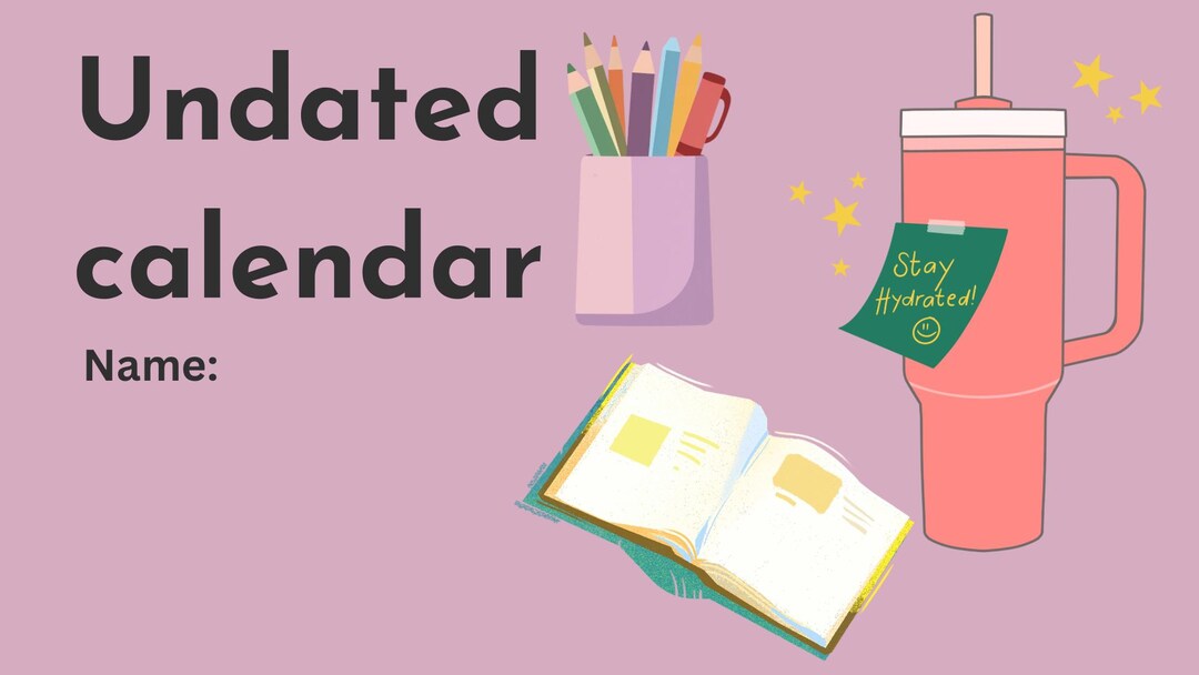 Undated Planner: Monthly, Weekly, and Note Pages - Etsy