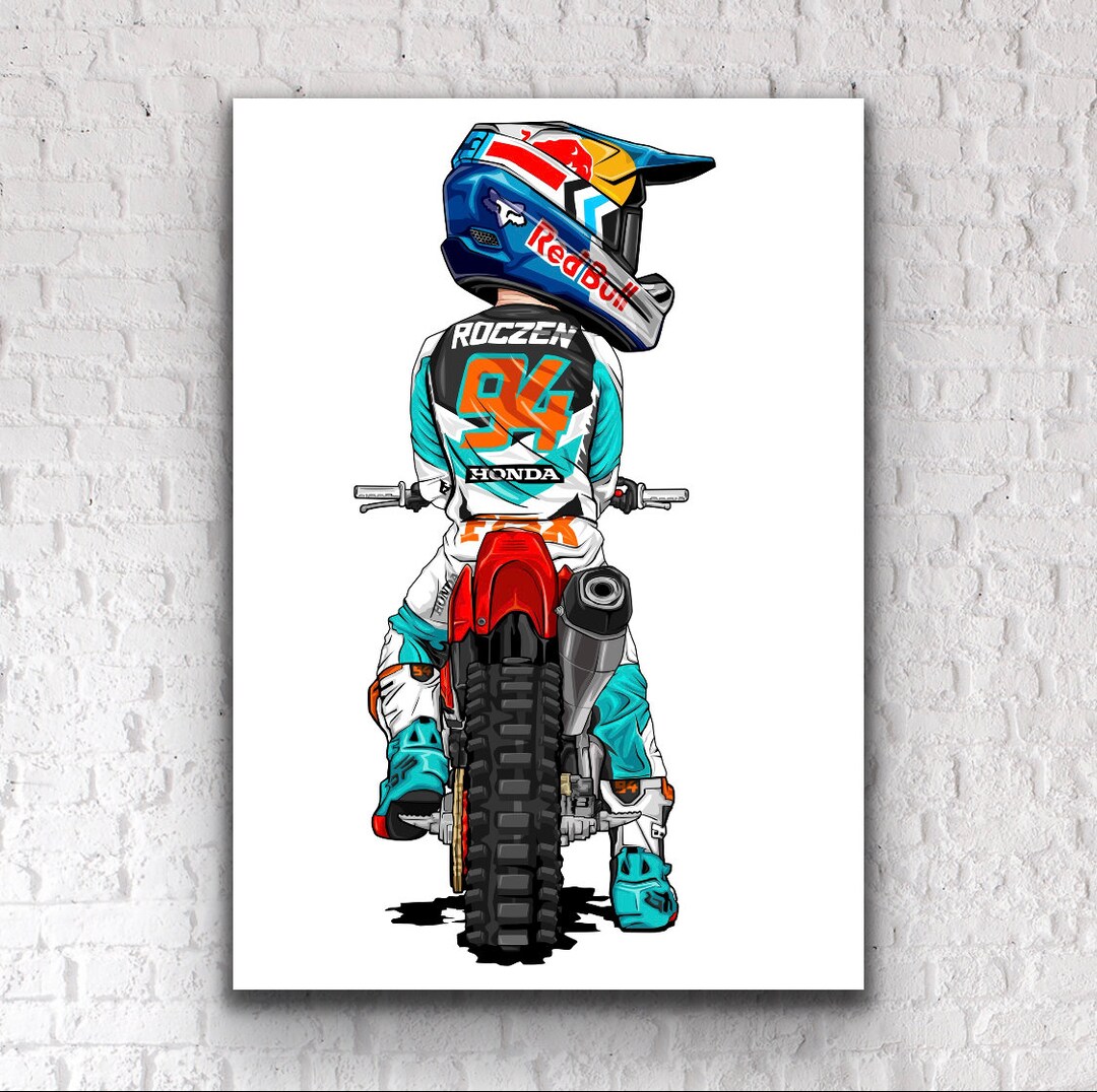 Ken Roczen Motocross Legend Cartoon Print. Exclusive to Our Shop. - Etsy