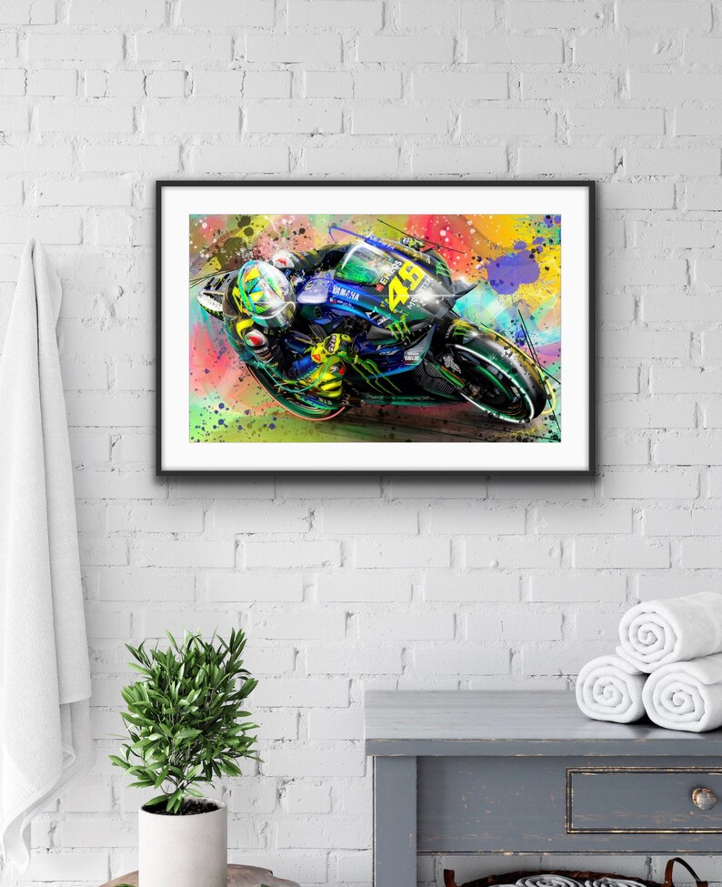 Valentino Rossi Graffiti Street Art Print A3 or 16 X 12 Inches - Etsy