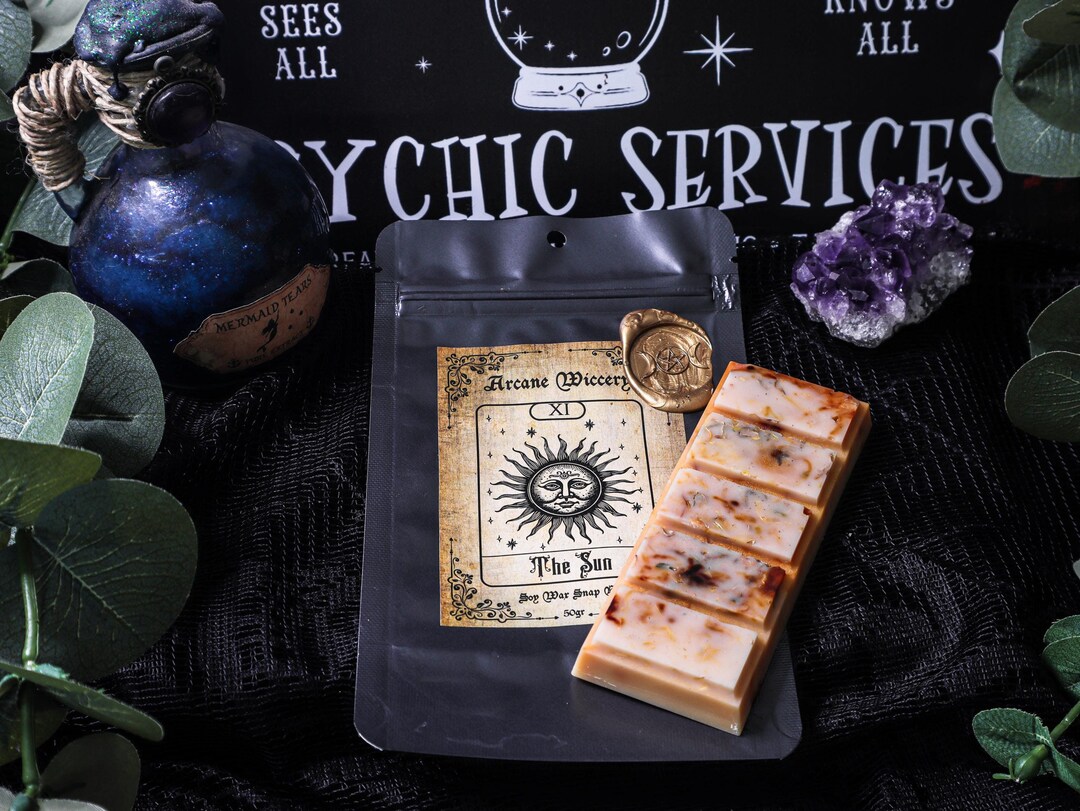 Tarot-inspired Witchy Snap Bar, Orange & Patchouli Scent, Vegan Pagan ...
