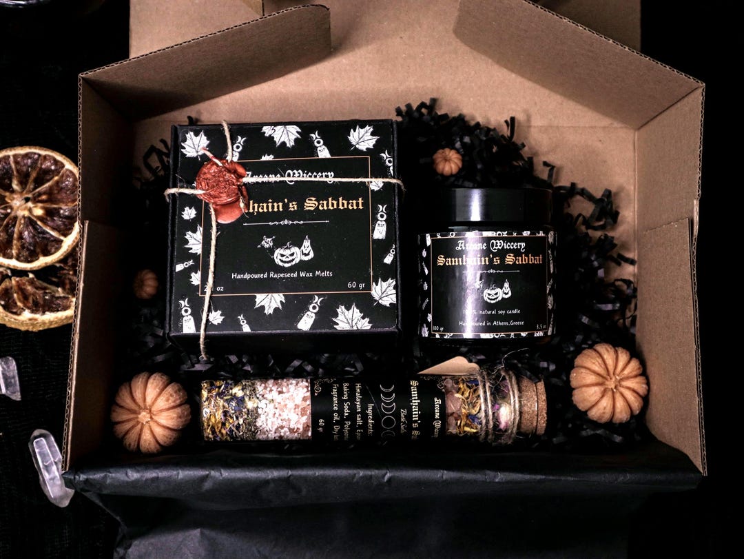Samhain Sabbat Gift Box, Vegan Halloween Bath Set, Witchy Bundle - Etsy