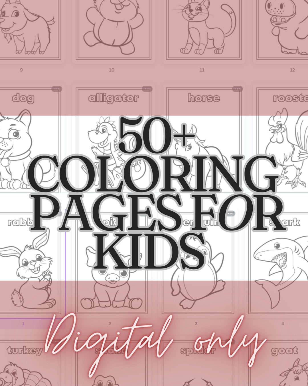 50+ Kids Animal Coloring Pages, Alphabetic Animal Colouring Pages , Sea ...