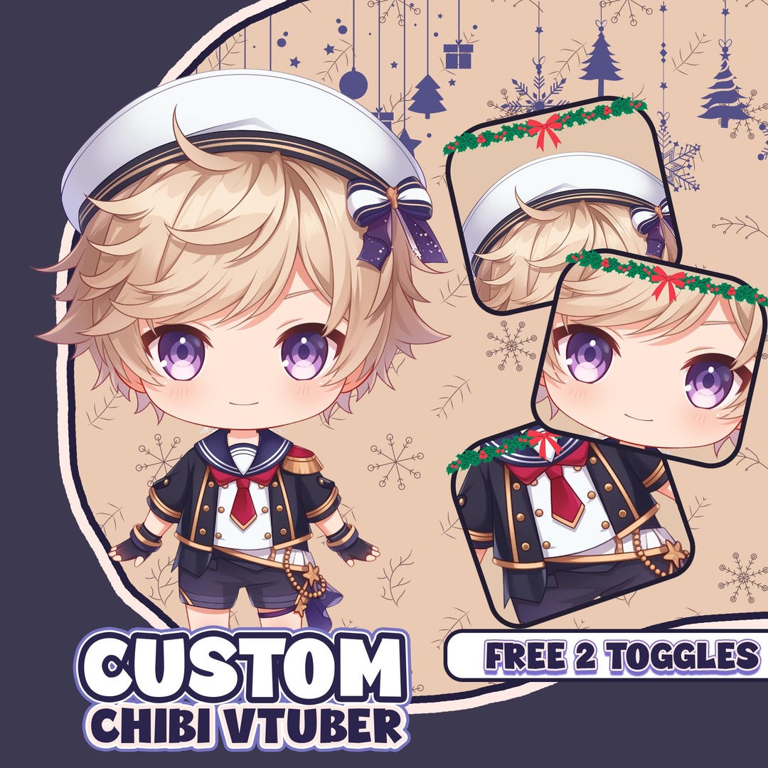 Custom Chibi Live2d Model | Chibi Vtuber Commission | Vtuber Chibi ...
