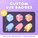 Custom Sub Badges | Sub Badges | Twitch Sub Badges | Twitch Bit Badges ...