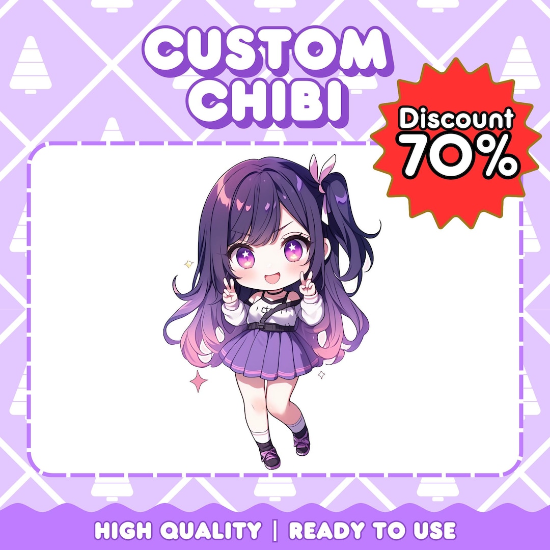 Custom Chibi Anime Character Commission | Cute Digital Art - Etsy