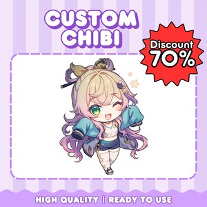 Custom Chibi Anime Character Commission Chibi Character Chibi Icon Cute ...