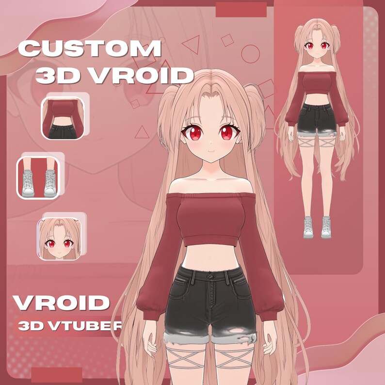 Custom 3D Vtuber Model, 2D to 3D Conversion, VRM File - Etsy