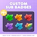 Custom Sub Badges | Sub Badges | Twitch Sub Badges | Twitch Bit Badges ...