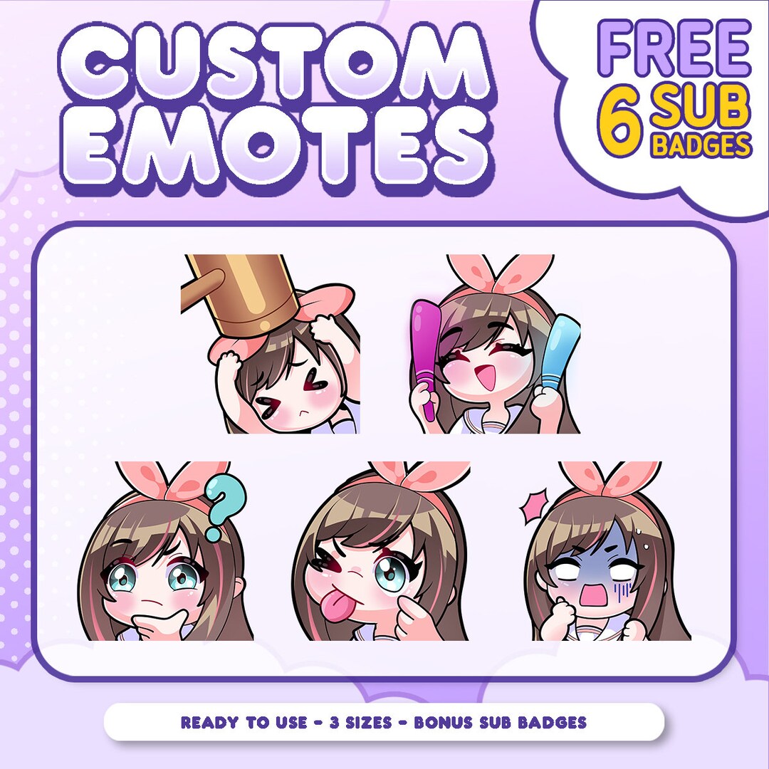 Custom Twitch Emotes Animated Emotes Twitch Emote for Streamer Cute ...