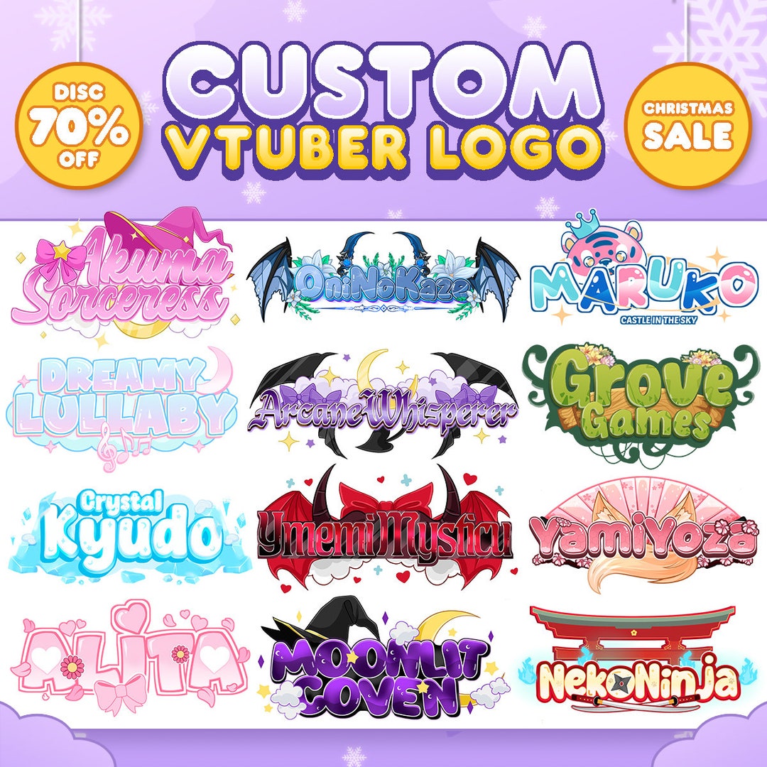 Custom Vtuber Logo, Cute Kawaii Logo and Animated Logo Stream on Twitch ...