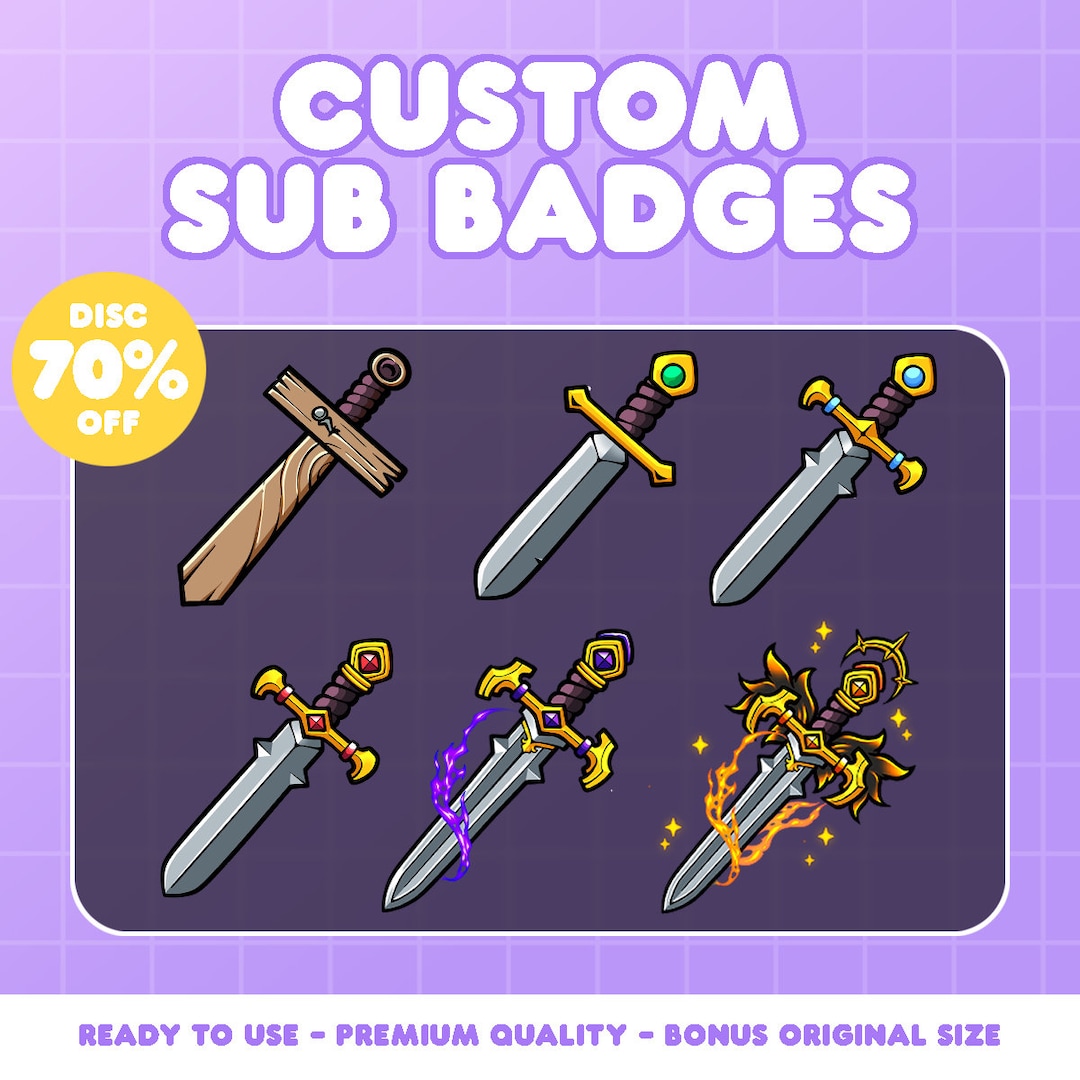 Custom Sub Badges | Sub Badges | Twitch Sub Badges | Twitch Bit Badges ...