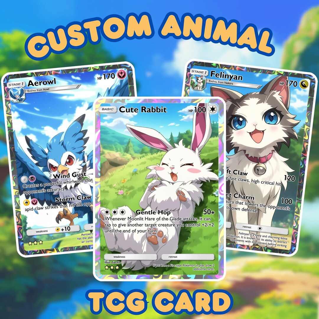 Custom Fakemon Card, Fakemon TCG Card Commission, Custom Pet Portrait ...